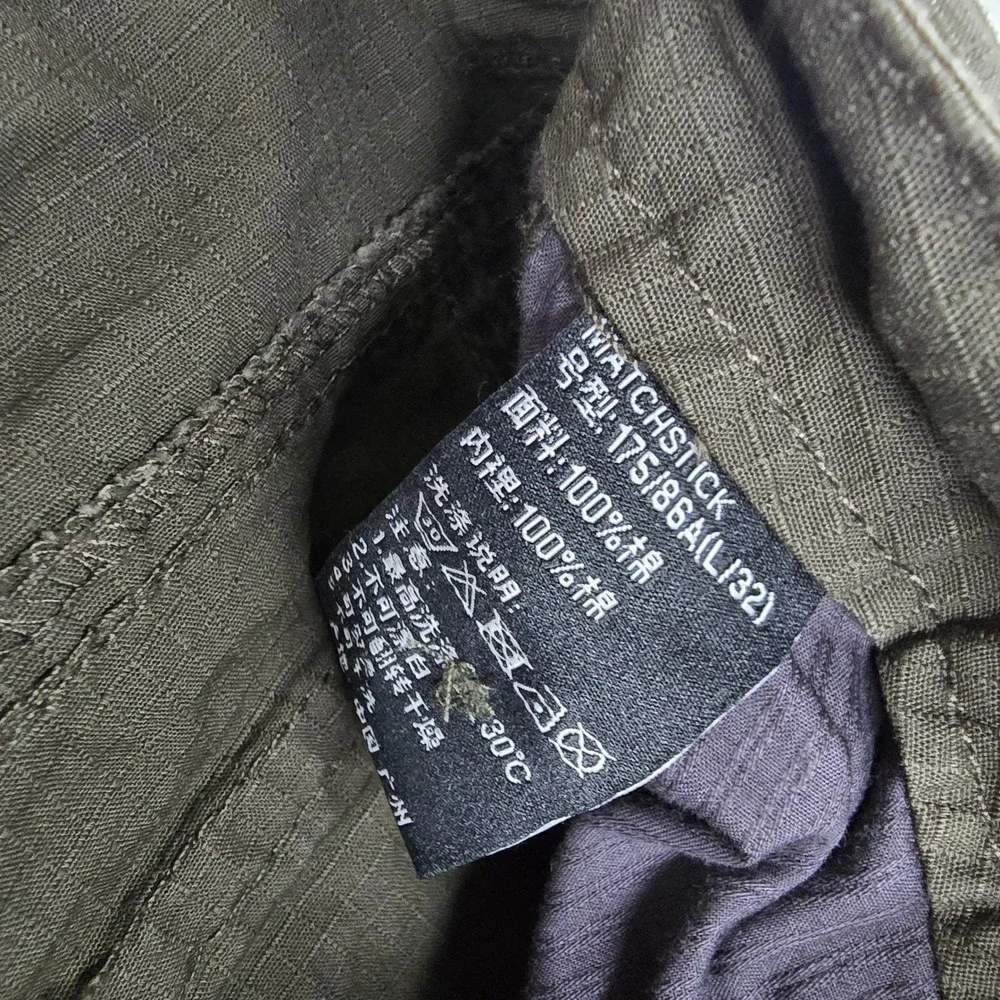 Matchstick | Pants | Matchstick Cargo Pants Mens 32 Olive Green Ripstop ...
